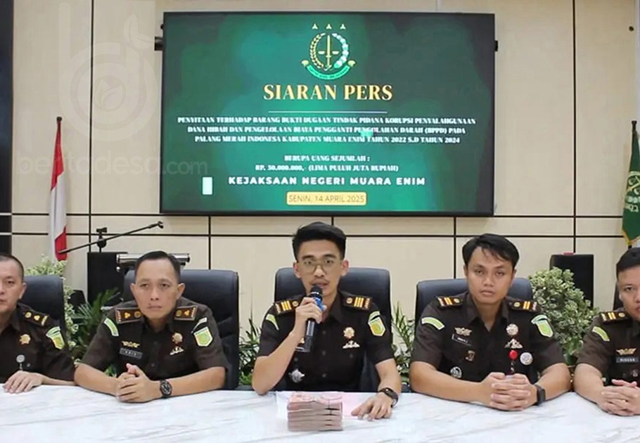 Kejari sita uang Rp 50 juta, terkait kasus korupsi di PMI Muara enim | Berita Desa